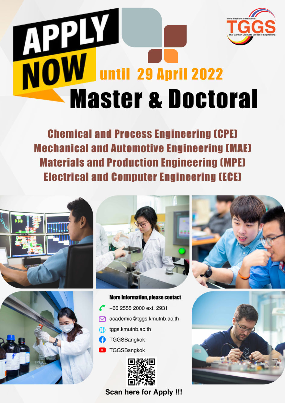 Apply Now!! for Master and Doctoral Degree at TGGS – ECE-TGGS