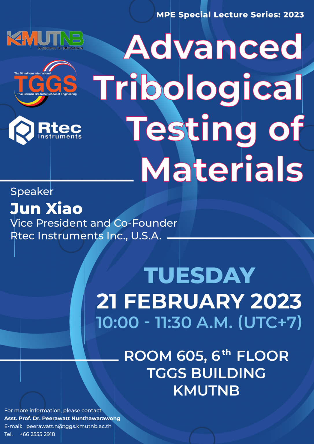 [MPE Special Lecture Series: 2023] Advanced Tribological Testing of ...