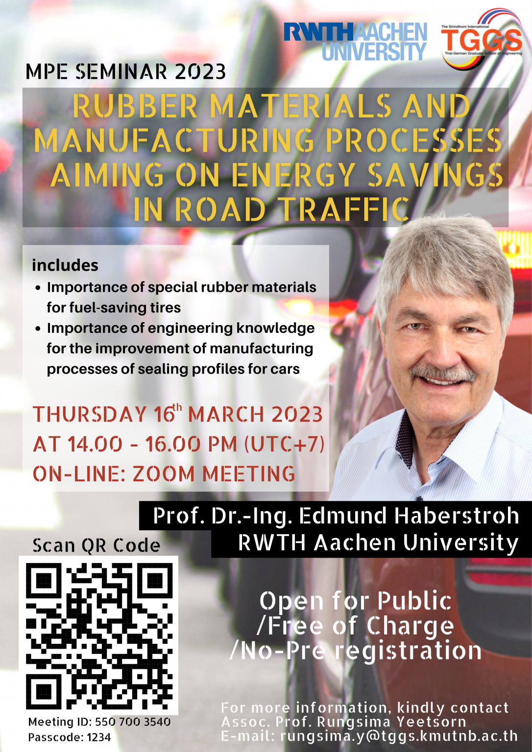 [MPE Seminar 2023] Rubber Materials and Manufacturing Processes Aiming ...